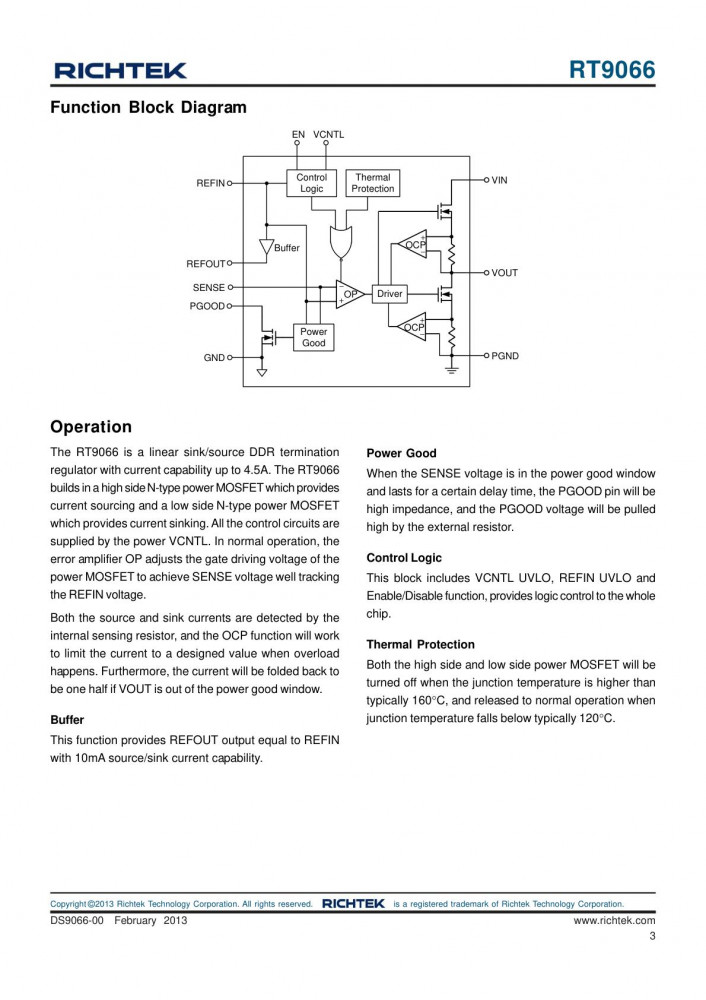 RT9066 datasheet page 3