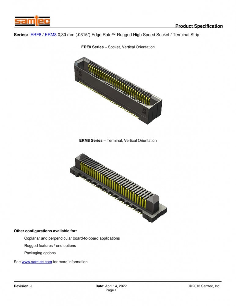 ERF8 ERM8 product specification page 1