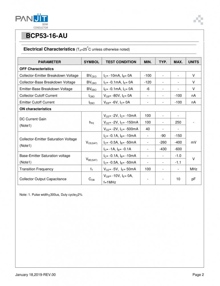 BCP53-16-AU datasheet page 2