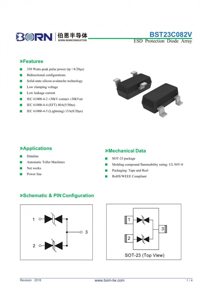 BST23C082V datasheet page 1