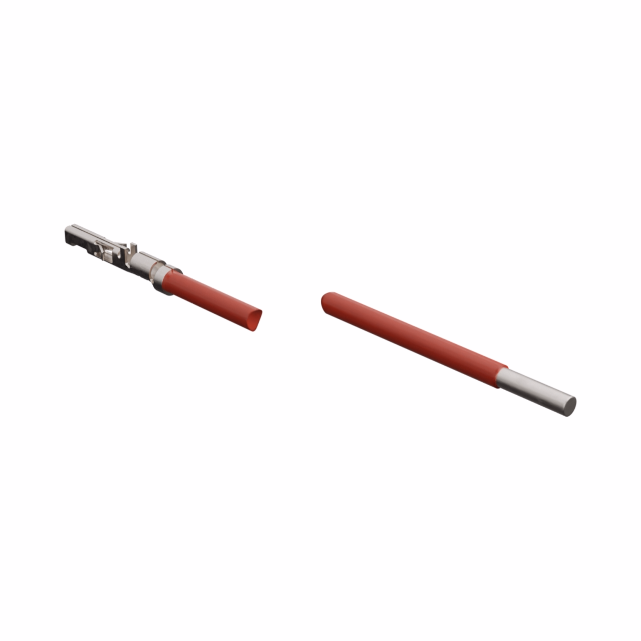 Pre-Crimped Lead Micro-Fit 3.0 Female-to-Pigtail, Tin (Sn) Plating, 150.00mm Length, 20 AWG, Red for sale