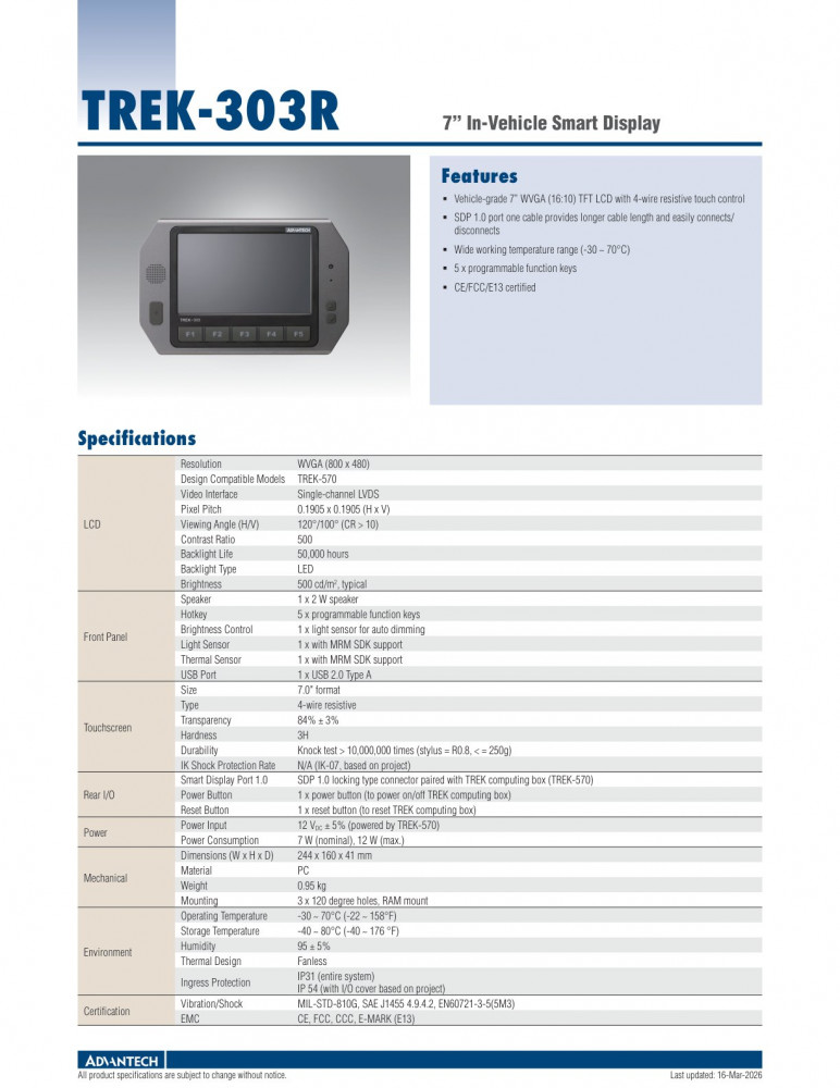TREK-303 product document page 1