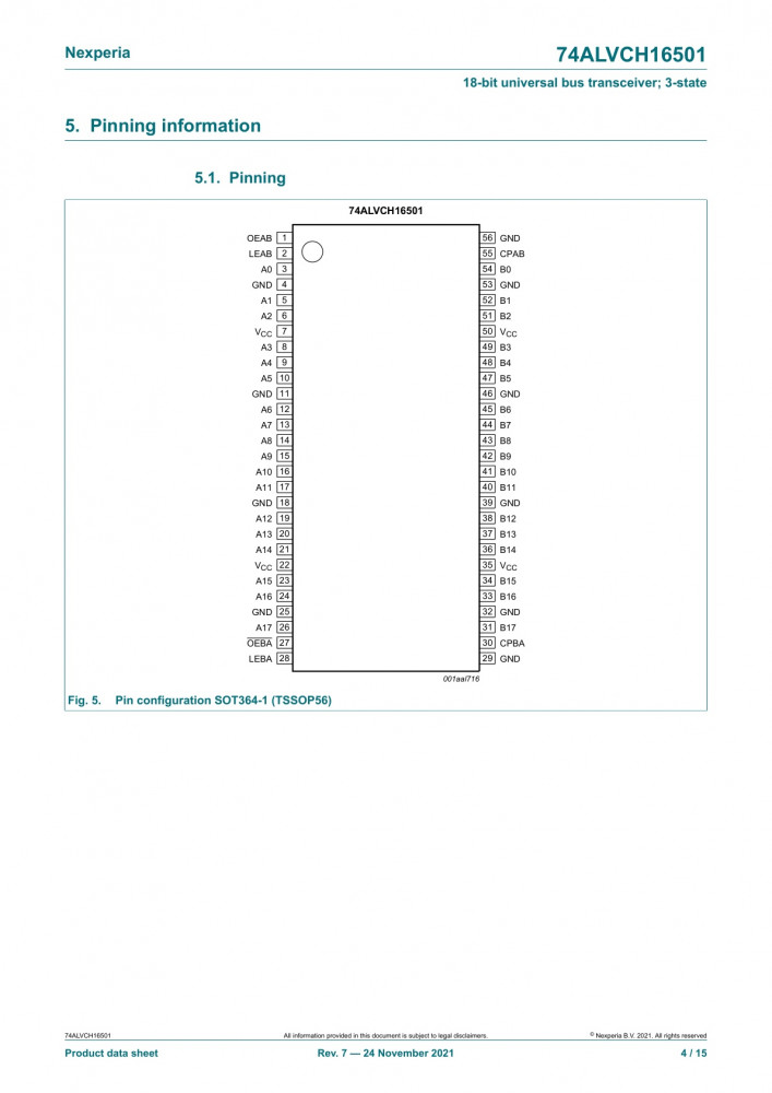 74ALVCH16501 datasheet page 4
