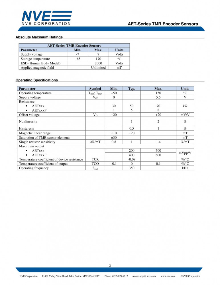 AET-Series technical document page 2