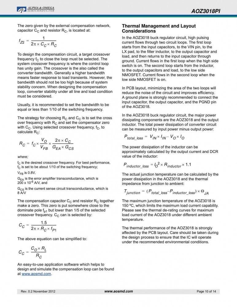 AOZ3018PI datasheet page 10