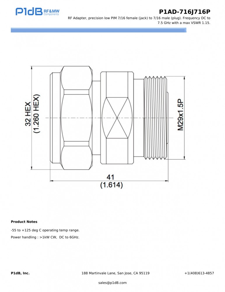 P1AD-716J716P product documentation image, page 2