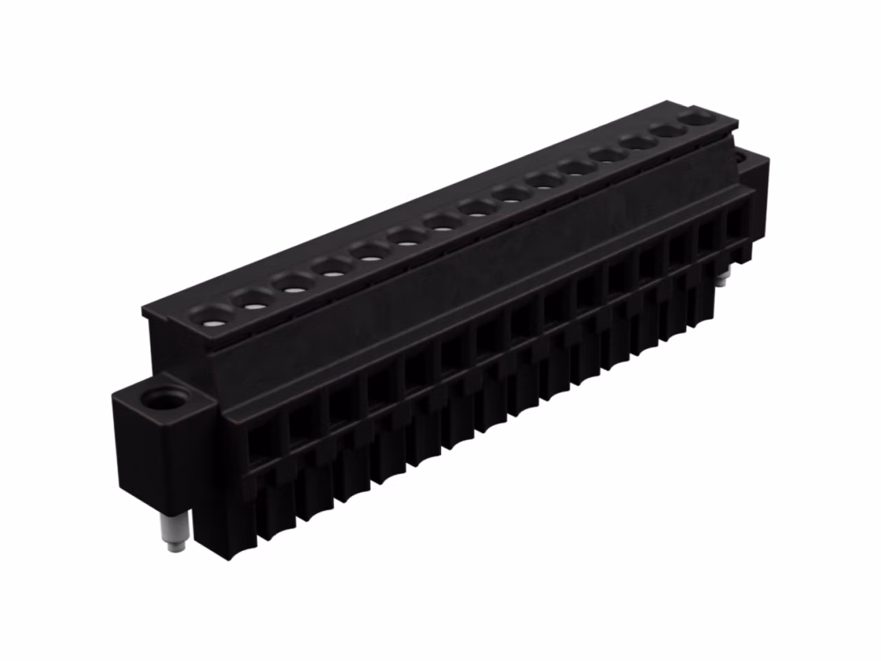3.81mm Pitch Eurostyle Vertical Plug, with Retention Screws and Reverse Imprinting, Rear Wire Entry, Black, 15 Circuits for sale
