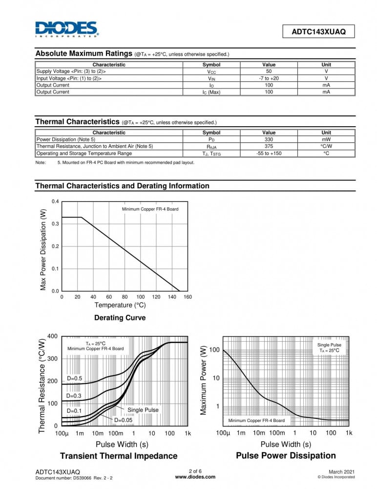 ADTC143XUAQ-13 datasheet page 2