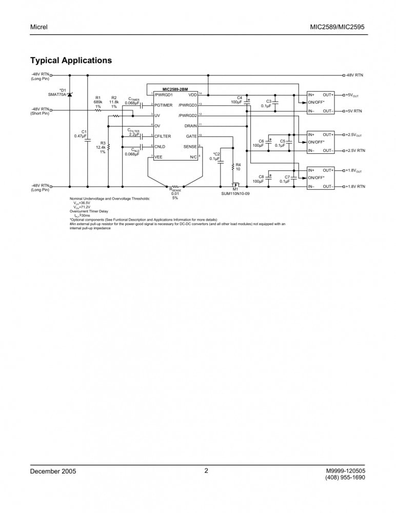 MIC2595R-1BM-TR datasheet page 2