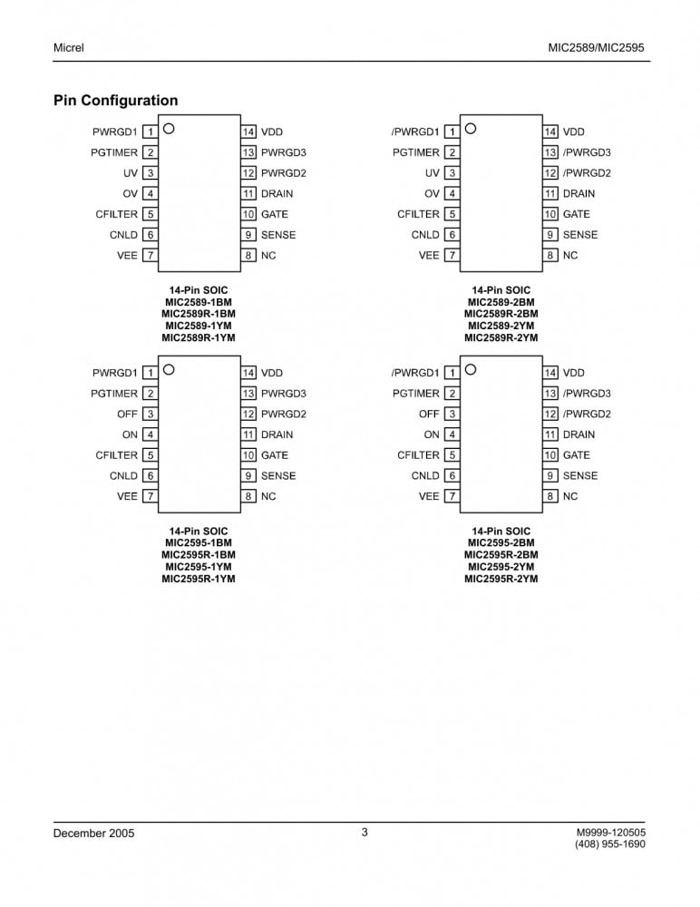 MIC2595R-1BM-TR datasheet page 3