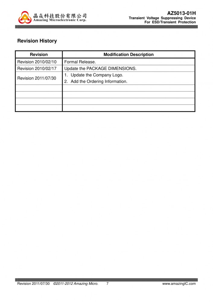 AZ5013-01H datasheet page 7