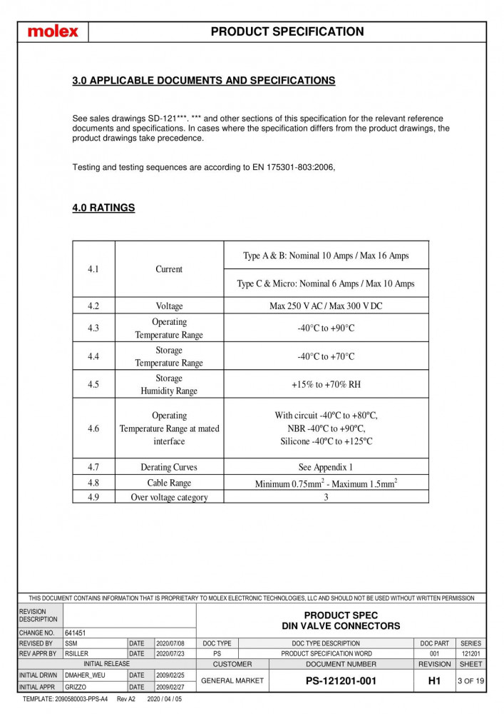 DIN Valve Connectors specification page 3