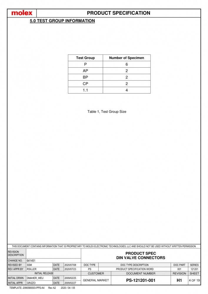 DIN Valve Connectors specification page 4