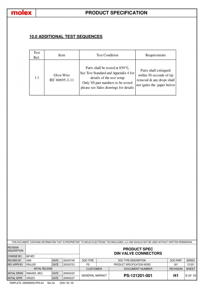 DIN Valve Connectors specification page 9