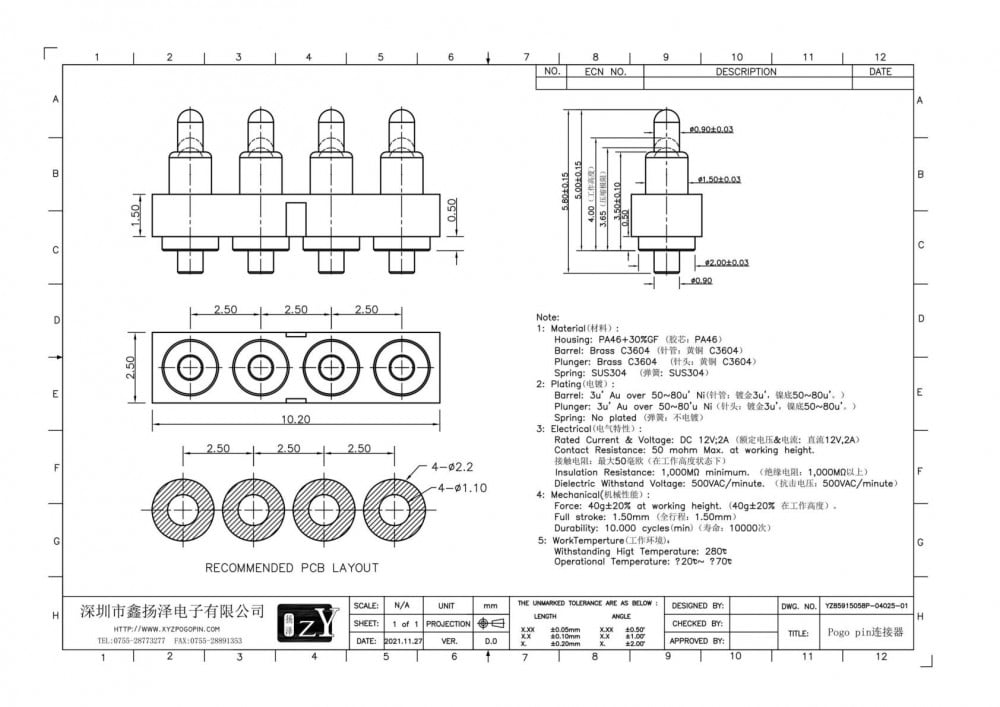 YZ85915058P-04025-01 reliability page 3