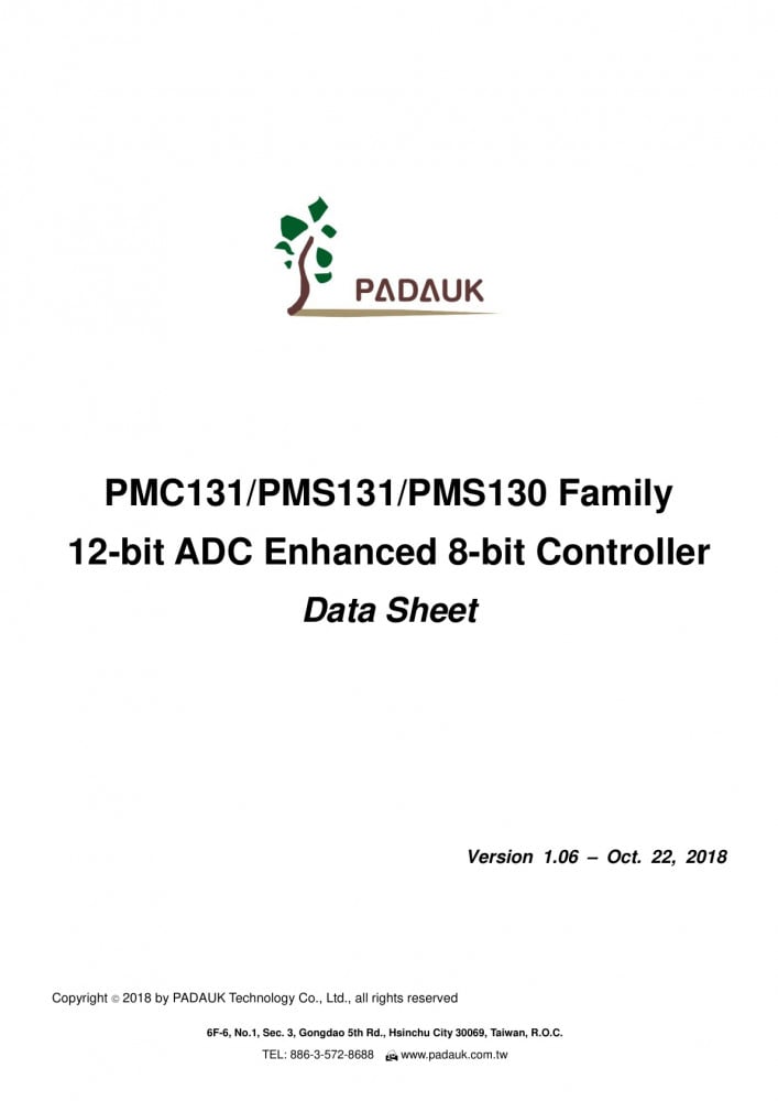 PMC131 family datasheet page 1