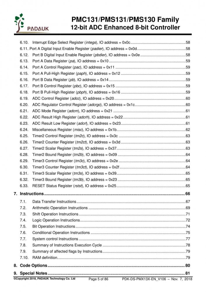 PMC131 family datasheet page 5