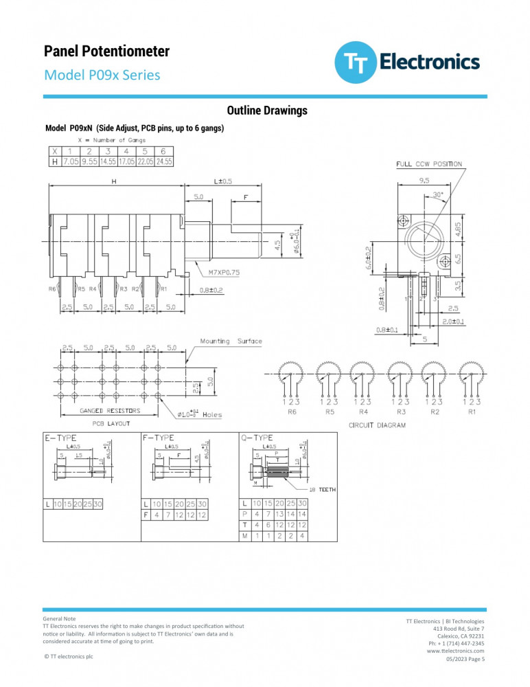 P09x series document page 5