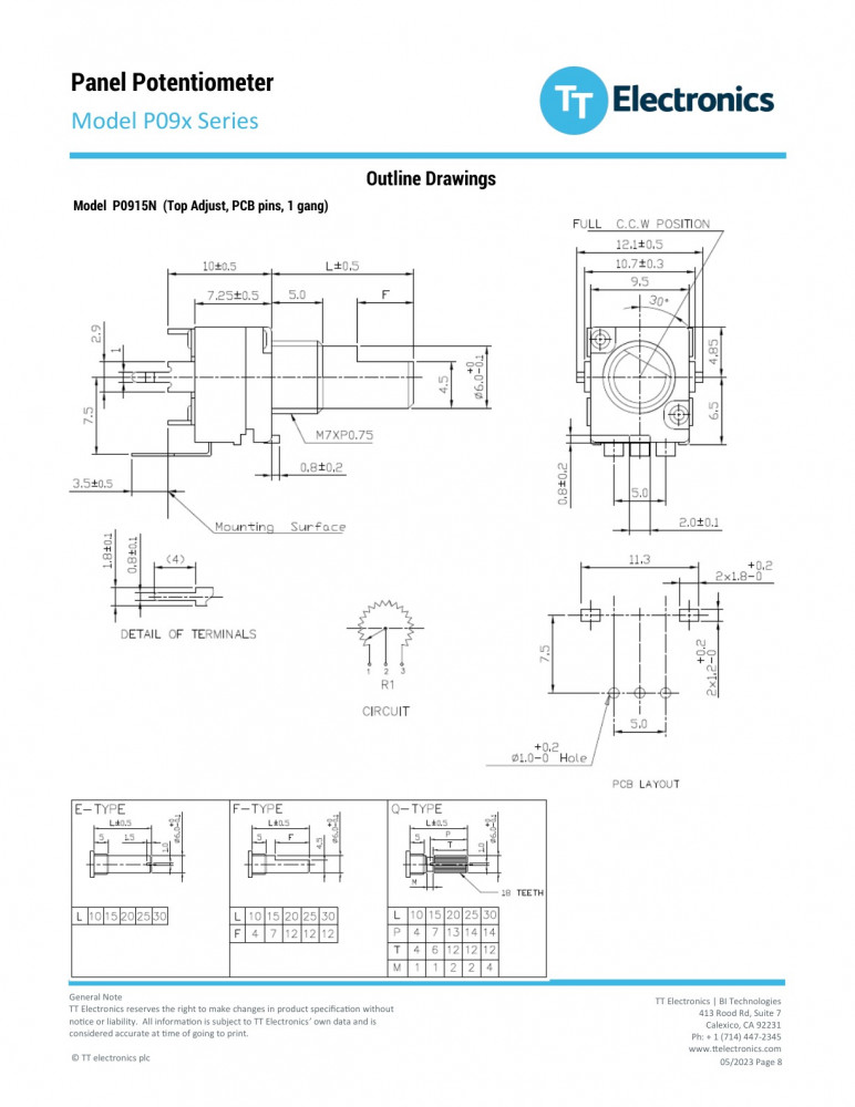 P09x series document page 8