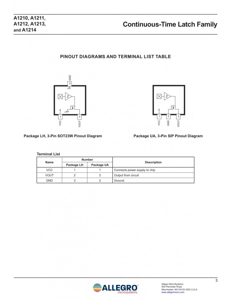 A1211LUA-T datasheet page 3
