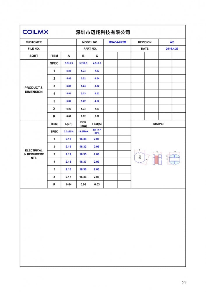 MSA54-2R2M datasheet page 5