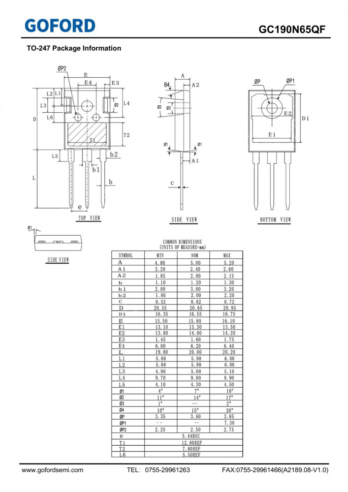GC190N65QF datasheet page 6