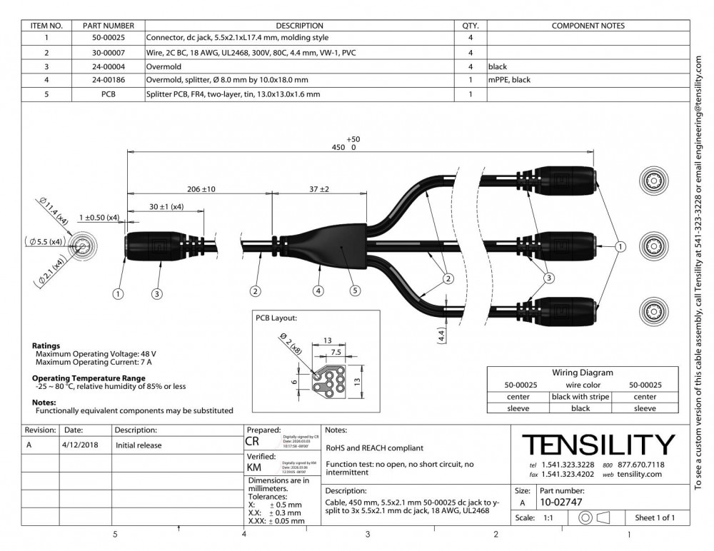 Tensility International 10-02747 product drawing preview