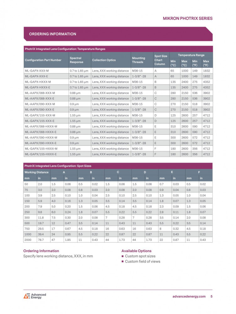 Mikron PhotriX technical document page 5