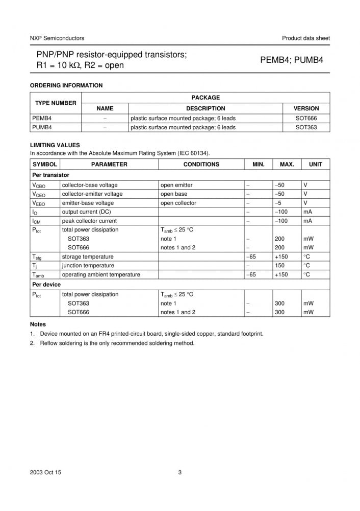 PUMB4 datasheet page 4