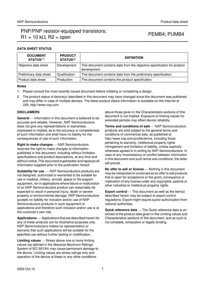 PUMB4 datasheet page 8