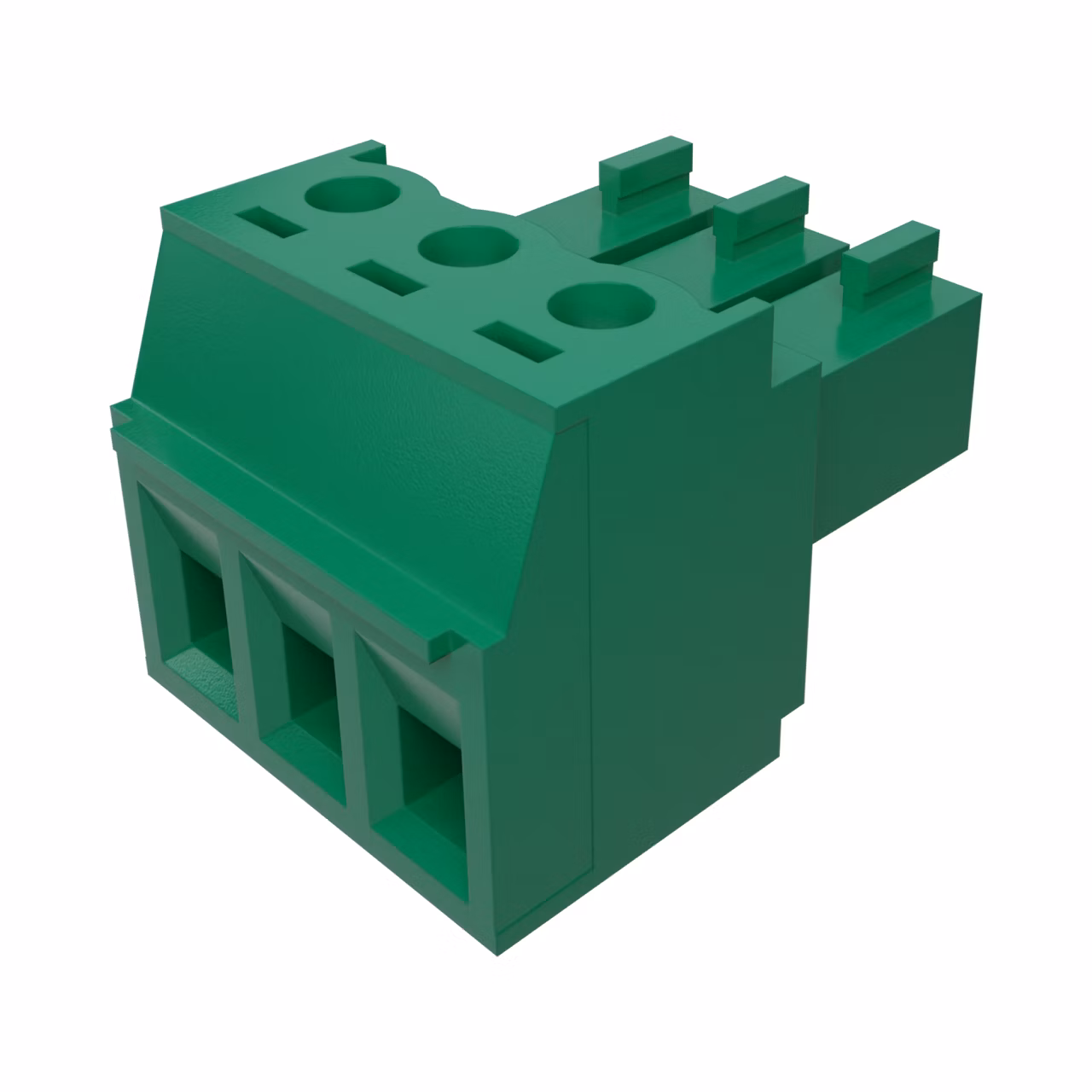 3.81mm Pitch Eurostyle Horizontal Plug, Green Housing, Gold (Au) Plated,  3 Circuits for sale