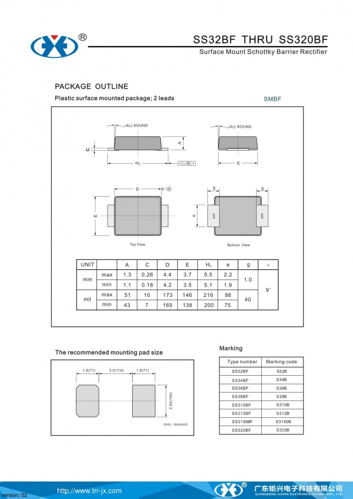 JUXING SS36BF datasheet page 3