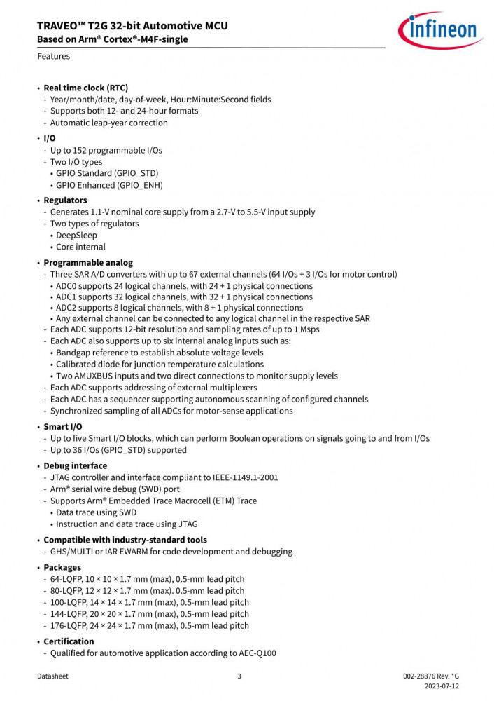 CYT2BL datasheet page 3