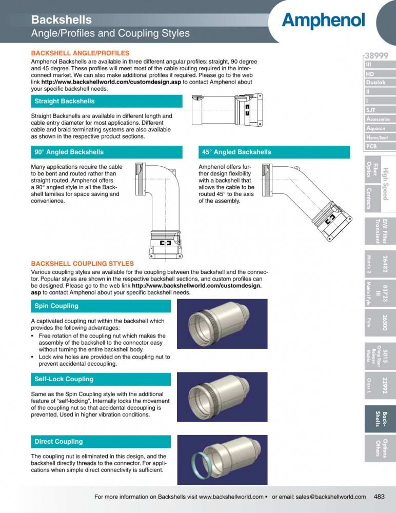Amphenol backshell catalog page 6