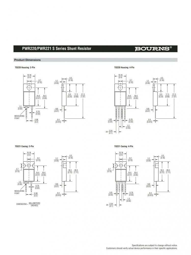 BOURNS PWR220 S Series document page 2