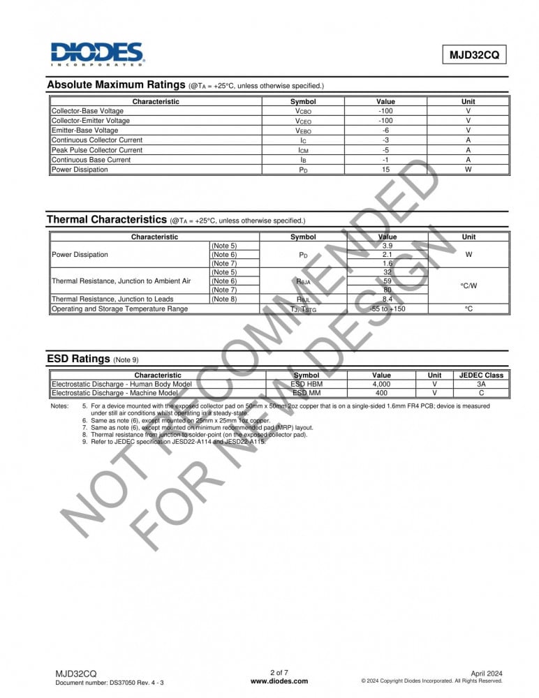 MJD32CQ-13 datasheet page 2