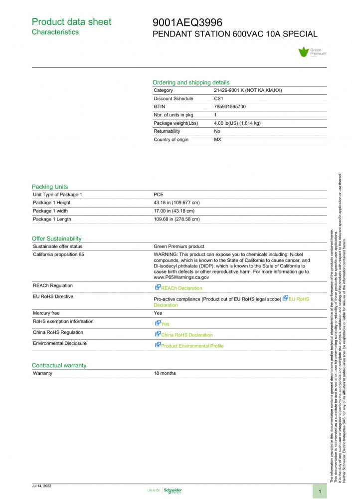 9001AEQ3996 technical document preview
