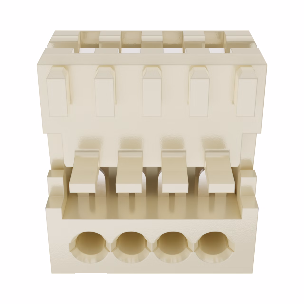 Appli-Mate RAST 2.5 Connector, 2.50mm Pitch, Female, 4 Circuits, No Position Keys Removed, Open Endwalls, Tin Plating for sale