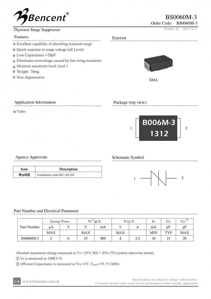 BS0060M-3 datasheet page 1