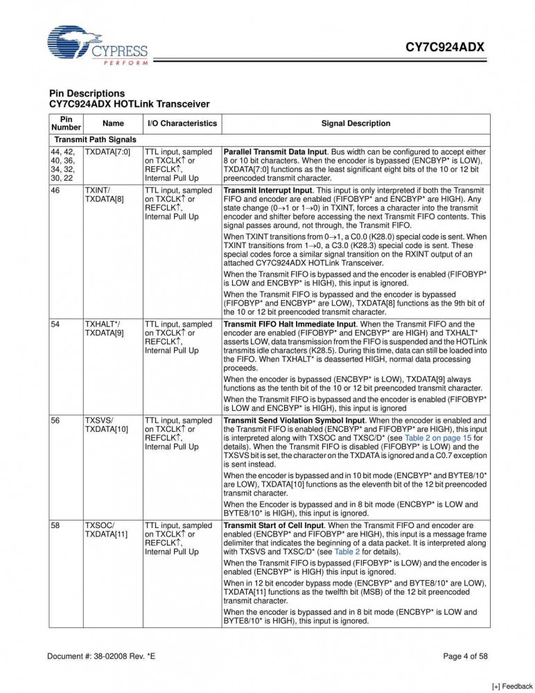 CY7C924ADX-AXC datasheet page 4