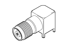 TNC Jack, Right-Angle, PCB Receptacle, Through Hole, Brass Body, Nickel (Ni) Plated, 50 Ohms for sale