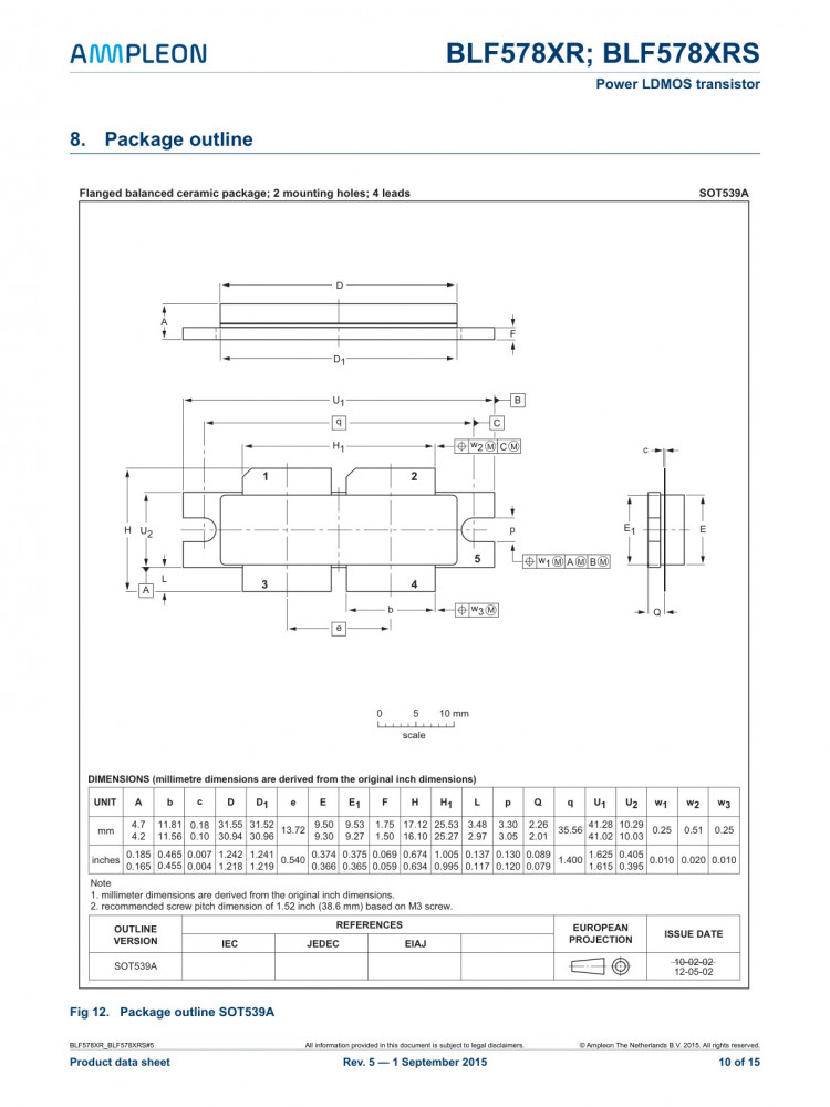 BLF578XR datasheet page 10