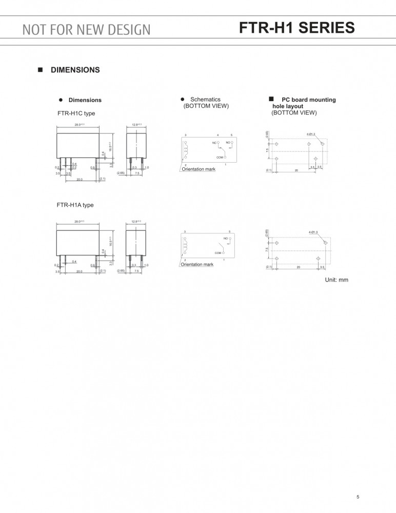 FTR-H1 datasheet page 5