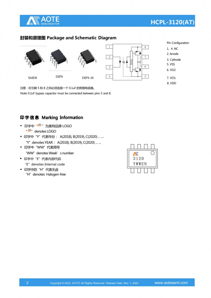 HCPL-3120(AT) datasheet page 3