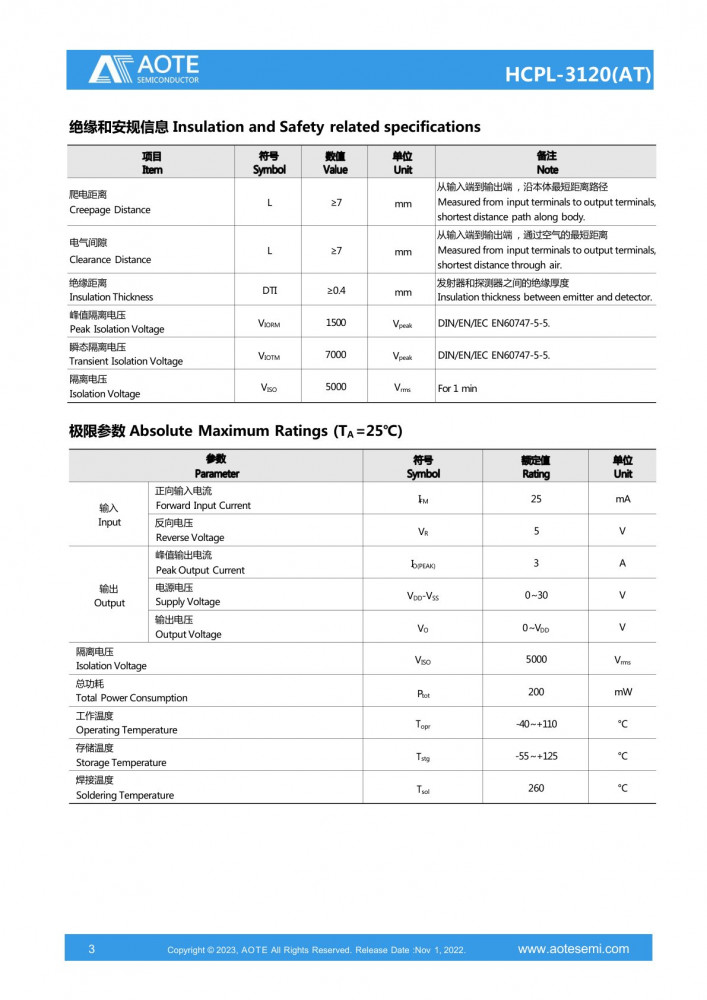 HCPL-3120(AT) datasheet page 4