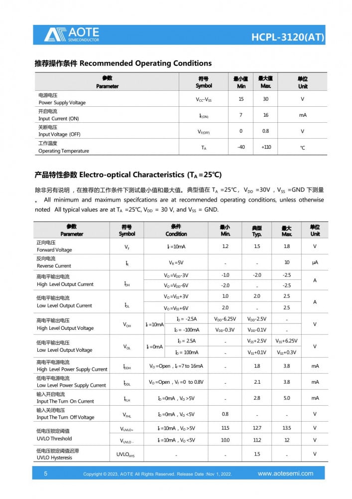 HCPL-3120(AT) datasheet page 5