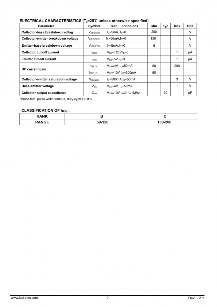 2SD1138 datasheet page 2