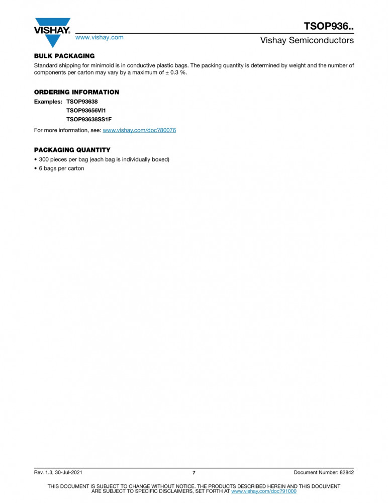 TSOP93638 datasheet page 7