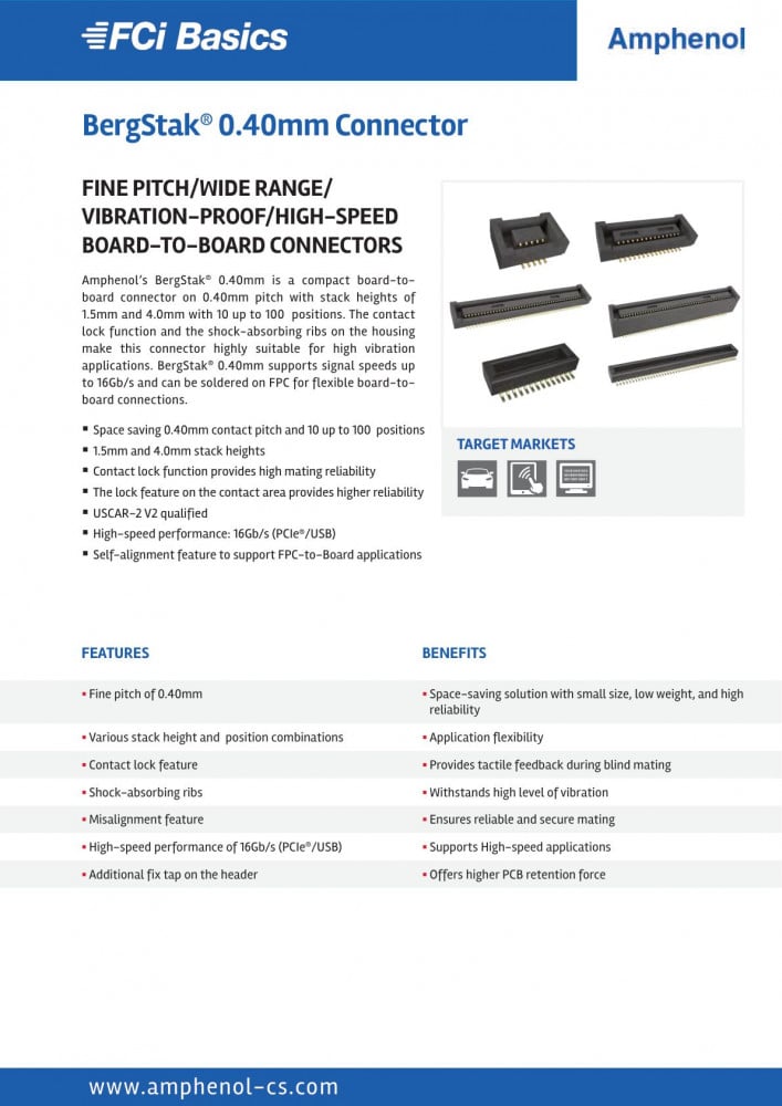 Amphenol BergStak technical document page 1