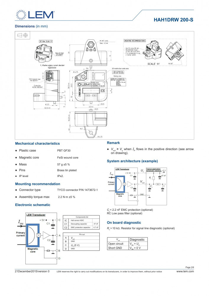 HAH1DRW200-S datasheet page 2